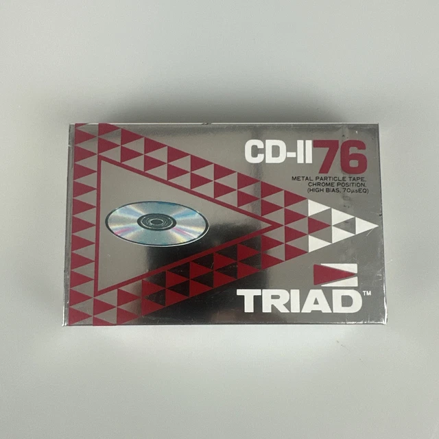 TRIAD CD-II76 HIGH Bias Metal Audio Cassette Particle Tape Chrome ...