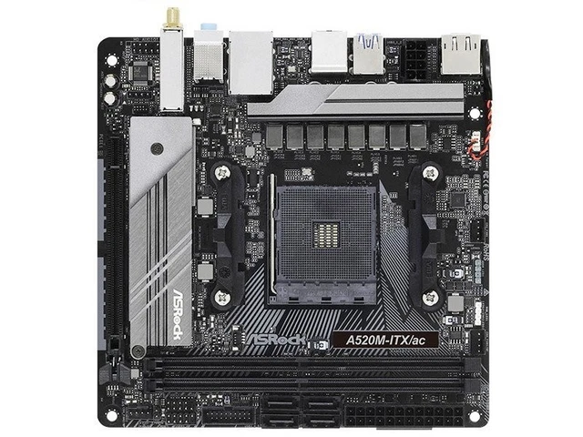 MINI ITX MOTHERBOARD AMD AM4 ASRock A520M-ITX/ac Support DDR4 64GB Used £275.55 - PicClick UK