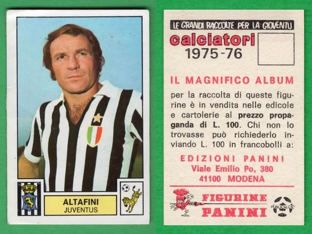 FIGURINA CALCIATORI PANINI 1975/76 - Nuova/New N.156 Altafini ...