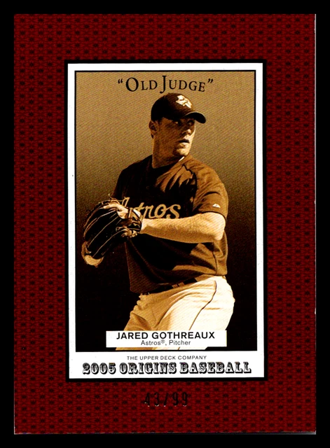 2005 UD ORIGINS Old Judge Red Jared Gothreaux /99 #231 Houston Astros ...