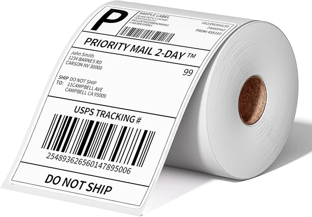 SHIPPING THERMAL LABELS- 4"X 6'' Sticker Label for Shipping Label ...