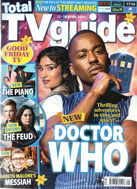 TOTAL TV GUIDE April 12 - 18 2025 Doctor Who The Piano The Feud £599.00 ...