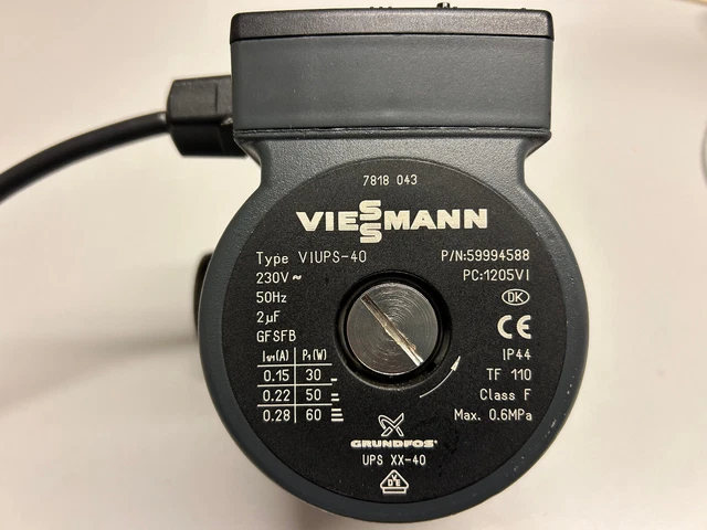 VIESSMANN GRUNDFOS HEIZUNGSPUMPE Umwälzpumpe Type VIUPS-40 EUR 48,00 ...