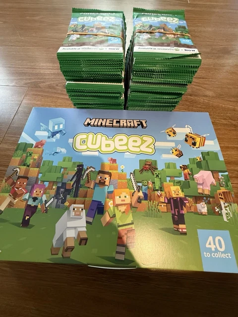 WOOLWORTHS BIG W 2025 Minecraft Cubeez 100 Cards Plus Album - Brand New ...