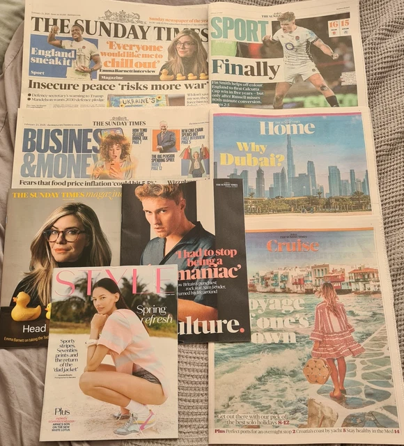 THE SUNDAY TIMES Complete Newspaper - 23rd February 2025 £13.20 ...