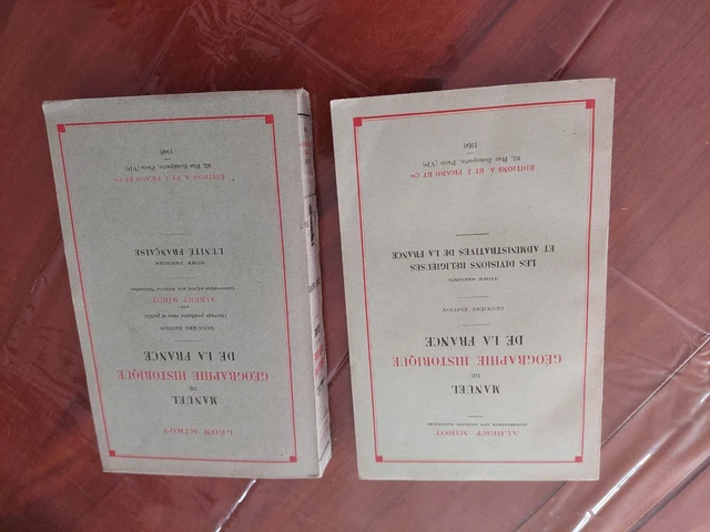 L. MIROT : manuel de géographie historique de la France . T 1 & 2 EUR ...