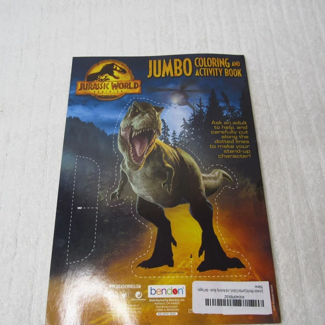 JURASSIC WORLD DOMINION Jumbo Coloring & Activity Book plus Stand-Up ...