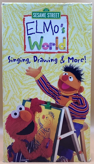 SESAME STREET ELMO’S World Singing Drawing More! VHS Video Tape BUY 2 ...
