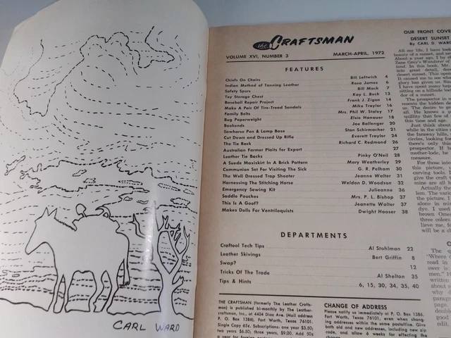 LEATHER CRAFTSMAN MAGAZINE Vintage 1972 Gold Prospector Pattern Rare ...