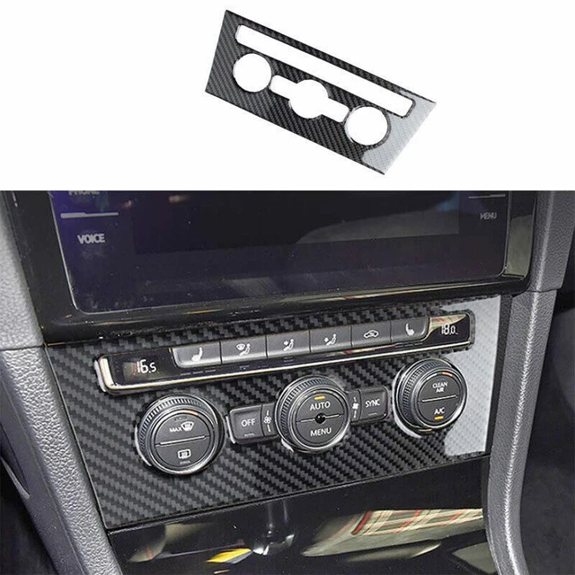 FOR 2014-2019 VW Golf MK7 Real Carbon Fiber Console AC Button Control ...