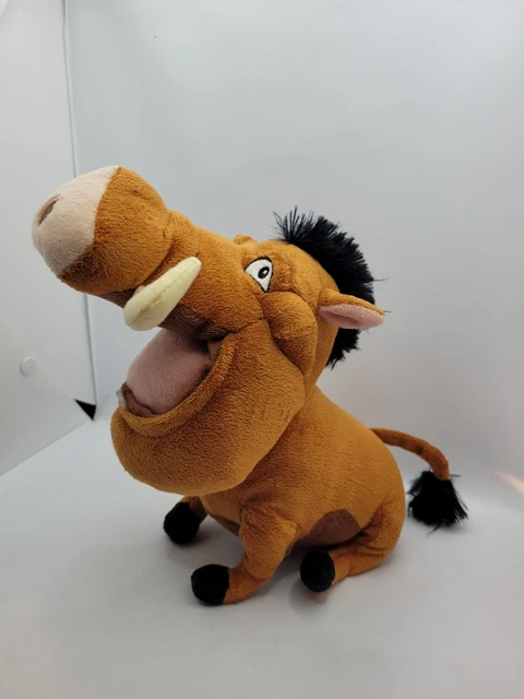 DISNEY THE LION KING PUMBA the WARTHOG 11"DISNEY PLUSH SOFT CUDDLY TOY ...