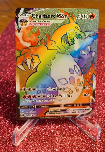 POKEMON CHARIZARD VMAX 074/073 Full Art Secret Rare Champions Path ...