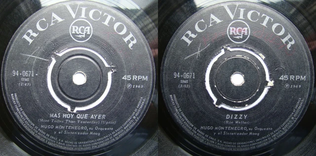 HUGO MONTENEGRO SPIRAL Starecase Tommy Roe Dizzy 1969 Mono Uniq Presse ...