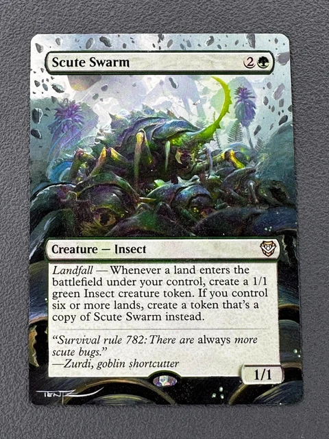 SCUTE SWARM MTG Outlaw of Thunder Junction dipinto a mano alterato ...