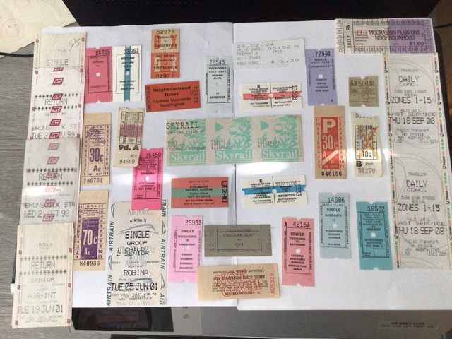 AUSTRALIA - 30 X Transport Tickets - Rail, Bus, Metro Etc. £2.21 ...