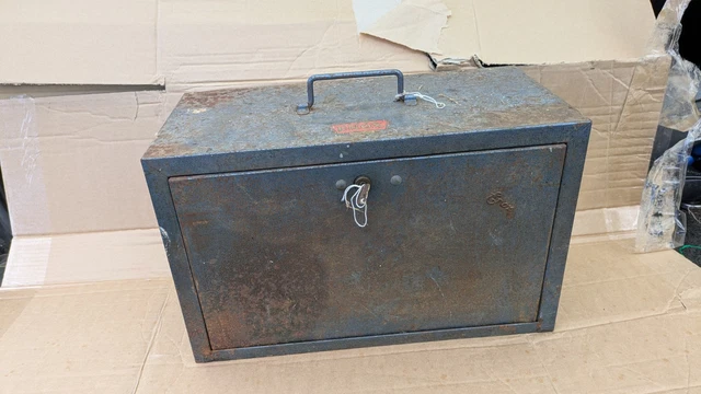 VINTAGE ENOX ENGINEERS 4 Drawer Metal Toolbox / Tool Chest / Cabinet ...