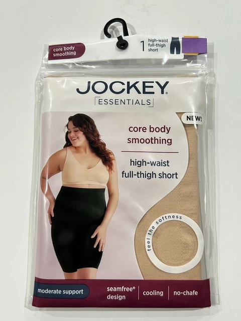 WOMENS JOCKEY ESSENTIALS Smoothing High Waist Full Thigh Short BEIGE ...