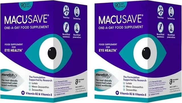 X2 MACUSAVE ONE a Day Eye Health 90 Capsules EXP DATE 2028 Total 180 ...