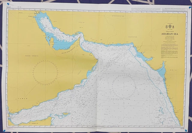 AMIRAUTÉ 4705 INDIEN Océan Arabe Mer Carte Chart Maritime Genius ...