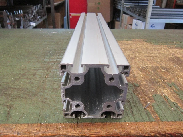 1 ALU-PROFIL 80MM x 80mm AlMgSi0,5F25 Nut 8 Lang 500mm NeuT EUR 8,00 ...