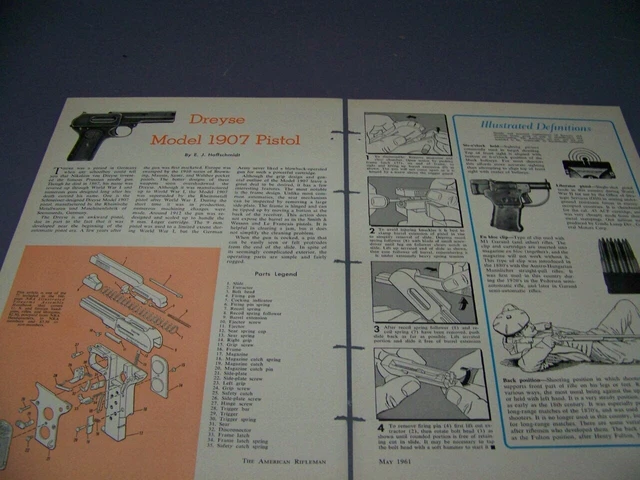 HISTORY - BERETTA Model 90 Pistol..history/Exploded View..rare! (572W ...