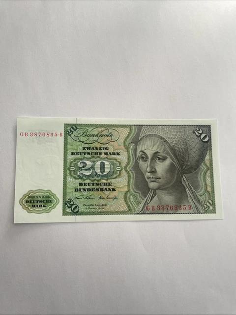 20 DM DEUTSCHE Mark Schein Banknote von 1970 Serie GB..B Kassenfrisch EUR 17,68 - PicClick DE