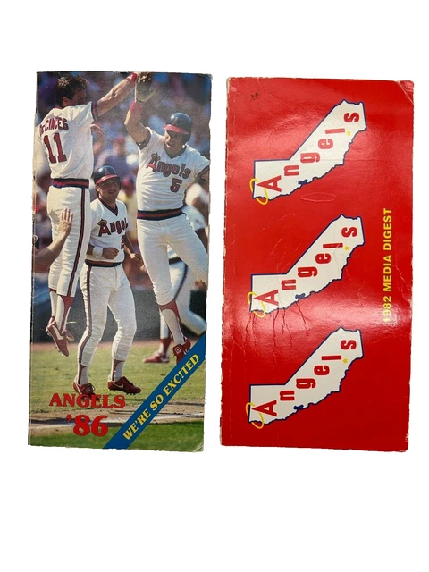 CALIFORNIA (LOS ANGELES) Angels 1982 1986 années 80 MLB Media Guides ...
