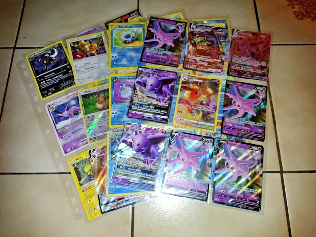 POKEMON KARTEN SAMMLUNG Psiana Nachtara Evoli Aquana Holo 1.St Edition ...