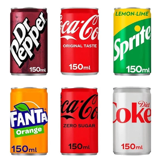 MINI 150ML SOFTDRINK Cans In Refreshing Packs To Satisfy Your Soda ...