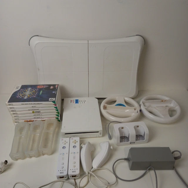 NINTENDO WII CONSOLE Bundle Fit Board Controllers Wheel Just Dance Zumba -WRDC £63.85 - PicClick UK
