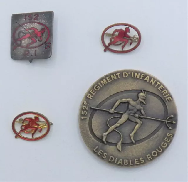 LOT MÉDAILLE ET Insignes 152° REGIMENT d'INFANTERIE Diables Rouges EUR ...