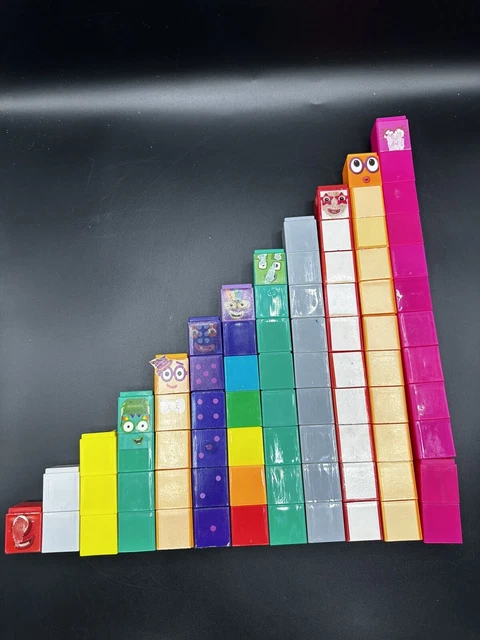 CBEEBIES NUMBERBLOCKS MAGAZINE Plastic Maths Cubes Blocks - 1 To 10 ...