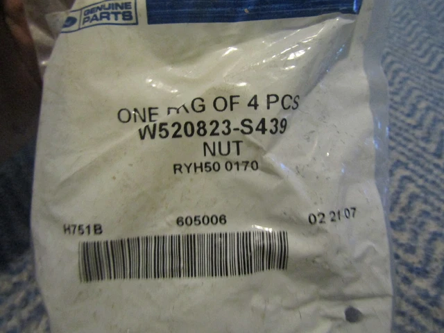 NOS FORD NUT Lot Of 4 Part Number W520823-S439 New Genuine Ford £5.49 - PicClick UK
