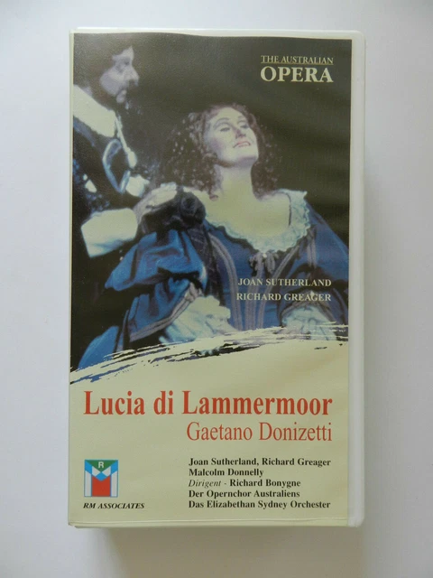 VHS VIDEO CASSETTE Lucia di Lammermoor Dinizetti Joan Sutherland R ...