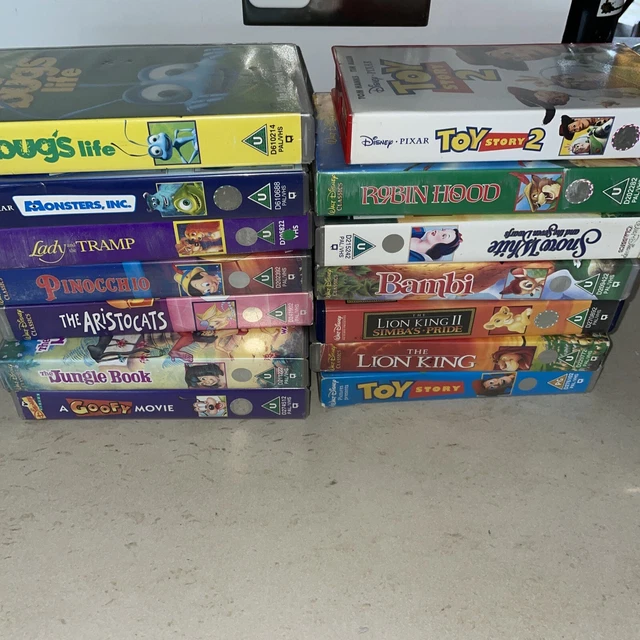 DISNEY VHS BUNDLE Lion King 1/2, Toy Story, A Bugs Life, 101 Dalmatians ...