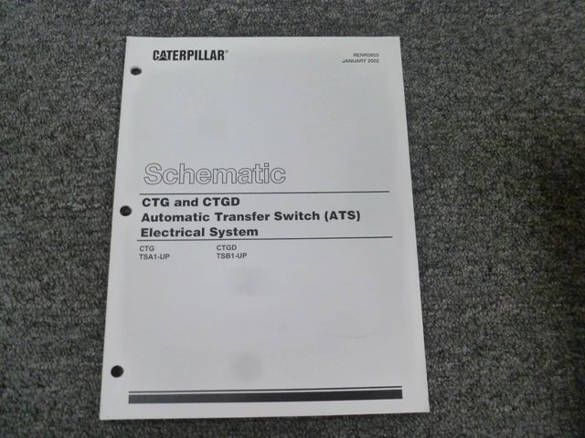 CATERPILLAR CAT CTG CTGD Auto Transfer Switch Electrical Wiring ...