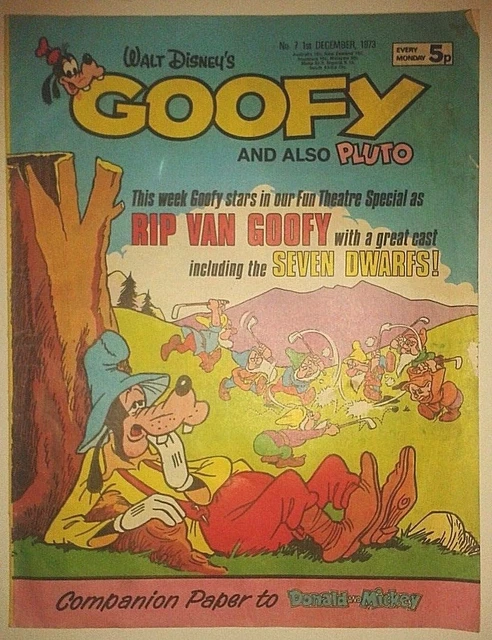 DISNEY GOOFY COMIC WALT DISNEY'S Goofy & PLUTO Comic No. 7 1st December ...