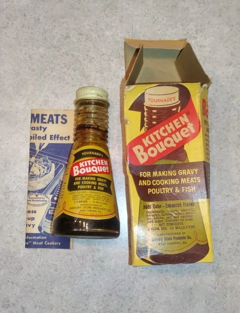 ANTIQUE TOURNADE'S KITCHEN Bouquet 1950s Gravy Bottle In Packaging Box ...