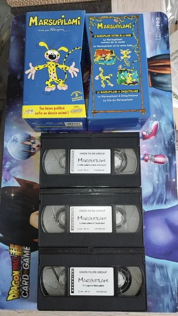 COFFRET 3 VHS Marsupilami k7 cassette video Dessin animé canal j EUR 14 ...