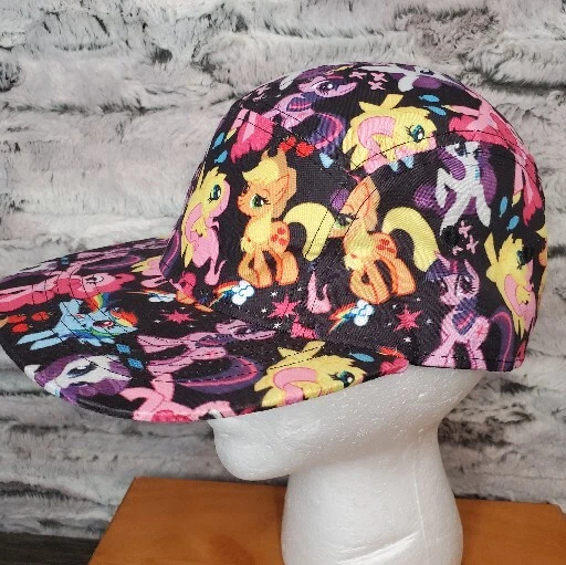 MY LITTLE PONY MLP Licensed Baseball Cap Black W/Multi Color Ponies ...