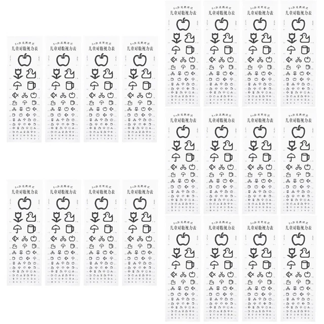 20 PCS CHILDREN S Vision Test Eye Testing Chart Visual Acuity Aldult 20 PCS CHILDREN S Vision Test Eye Testing Chart Visual Acuity Aldult
