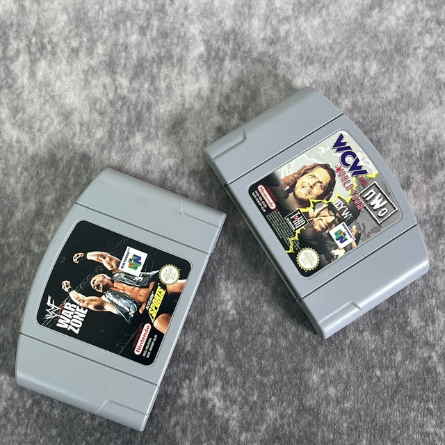 WWF WAR ZONE + WCW vs NWO World Tour Nintendo 64 N64 Game Wrestling ...