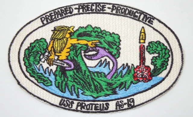 ORIGINAL US NAVY Vietnam War USS Proteus AS-19 Japanese Made Patch C84 ...