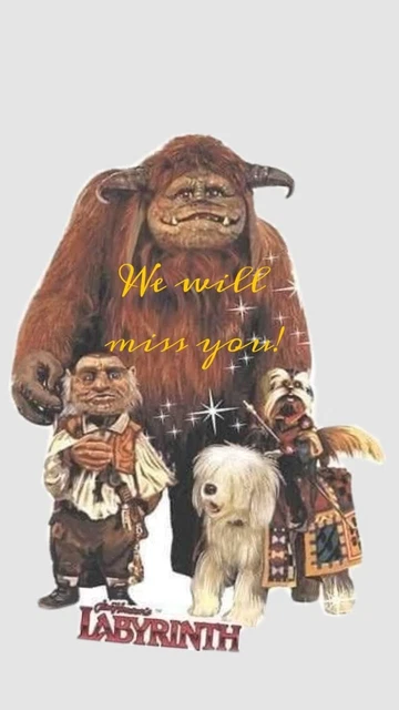 LABYRINTH FRIENDS & We Will Miss You" Card Cake Topper £8.64 - PicClick UK