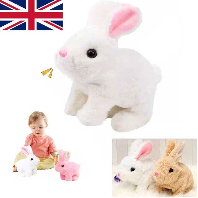 REALISTIC ROBOT BUNNY Toy Lifelike Fluffy Vitality Toy Jumping Shaking ...