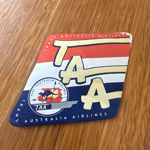 TAA TRANS AUSTRALIA Airlines Vintage Buggage Label Unused $30.00 ...