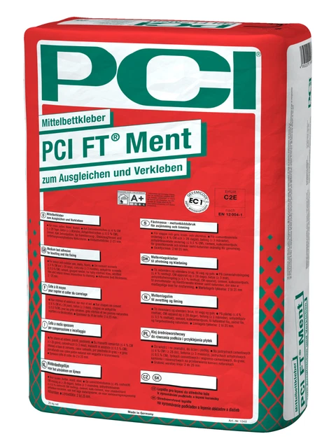 PCI FT MENT 25KG Mittelbettkleber Quitar Natursteinkleber Mortero ...