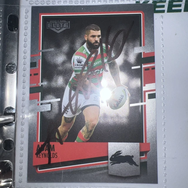 ADAM REYNOLDS SIGNED 2021 Elite Parallel NRL Card South Sydney ...