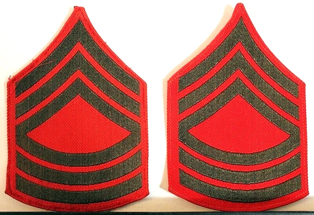 US MARINE CORPS Male Master Sergeant Rank Stripes Pair Alpha Dress ...