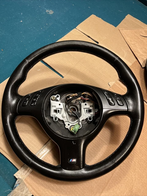 BMW E39 M5 E46 M3 OEM Steering Wheel Black Leather M Tri Color ...